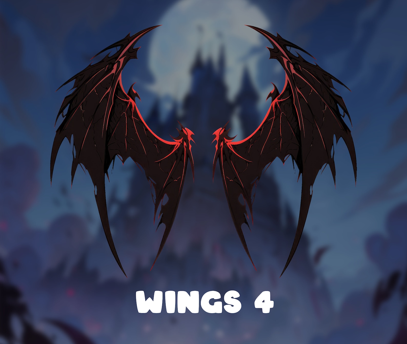 VTUBER Vampire, Demonic, Ghost 4 Wings Set | Bat or Demon Wings ...