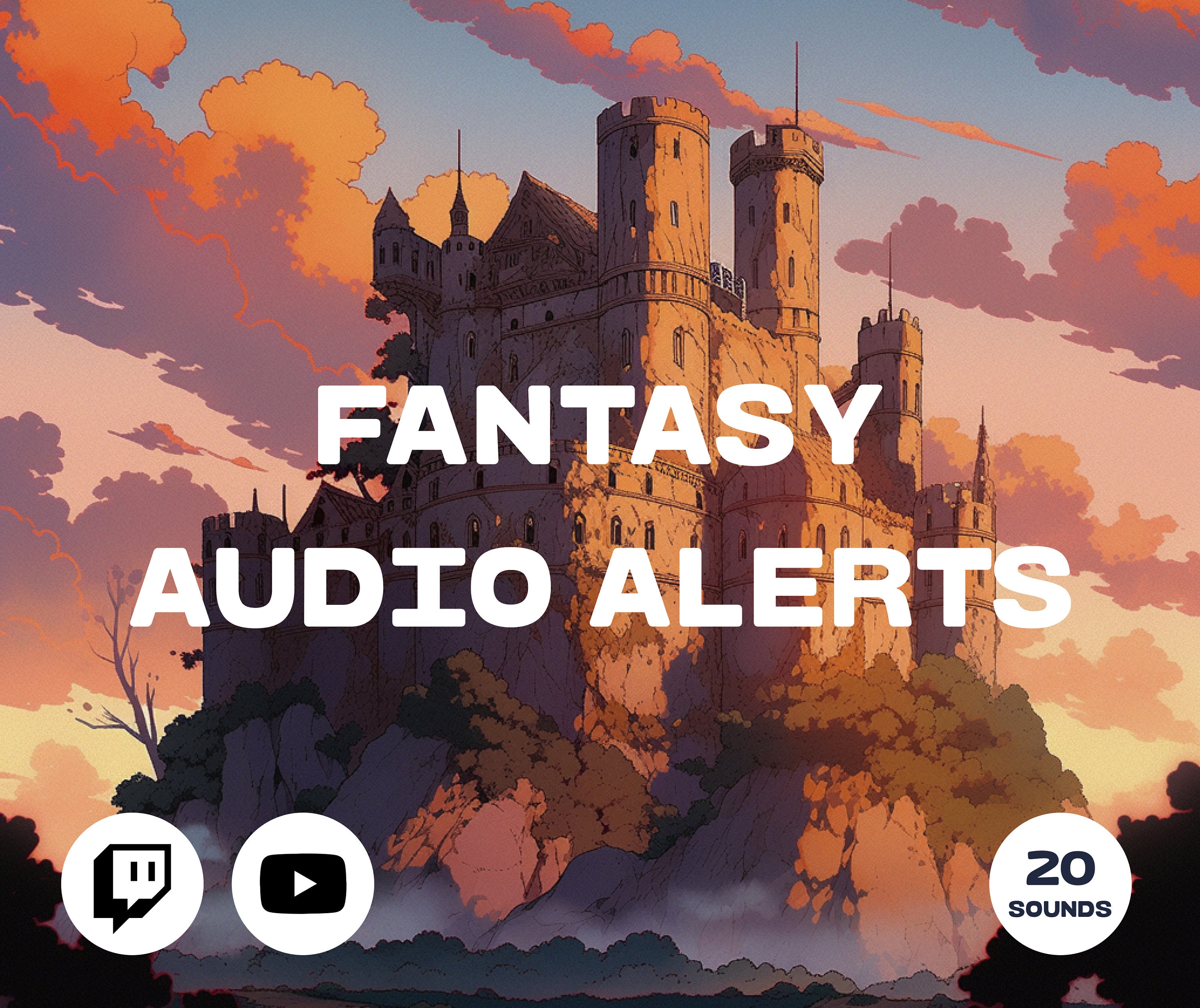Twitch Sound Alerts - Fantasy Pack (notifications, Transitions, Sound ...