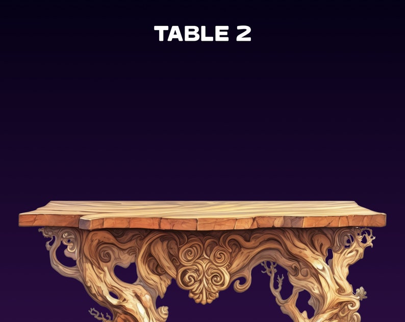 4 Vtuber Fantasy Tables Set / Desk Asset Assets for Vtuber Props Accessory Digital Download - Etsy