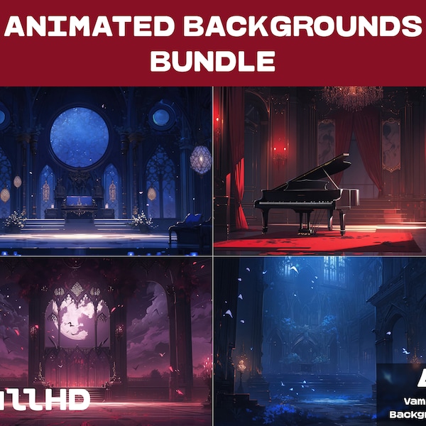 Vtuber Animated Vampire Background - Etsy