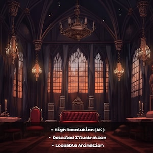 4 ANIMATED BACKGROUNDS | Vampire Castle | Mystic Vampire Castle Looped ...