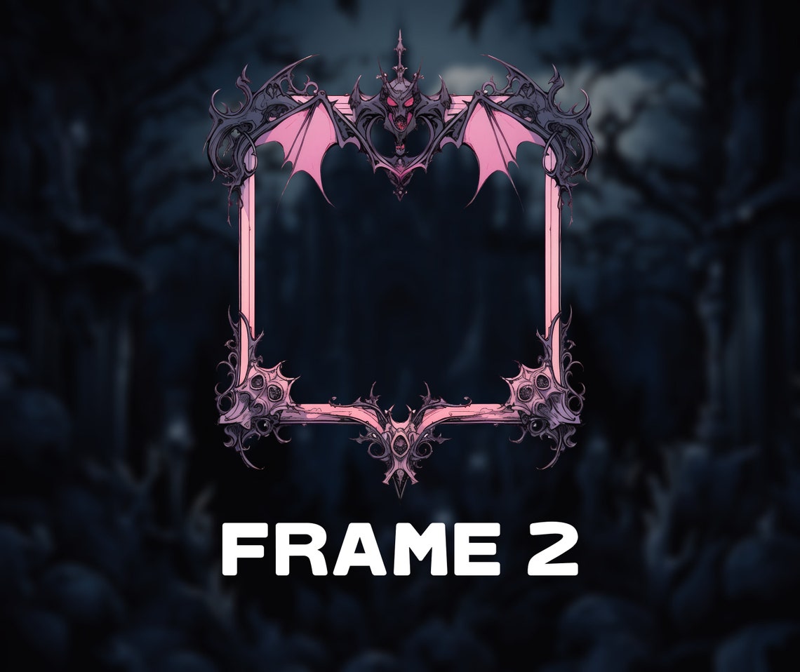 4 Webcam Frame Vampire / Vampire Stream Frame / Vtuber / Gothic / Red ...
