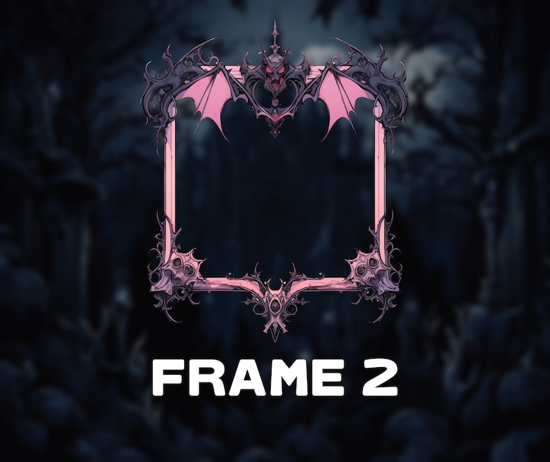 4 Webcam Frame Vampire / Vampire Stream Frame / Vtuber / Gothic / Red ...