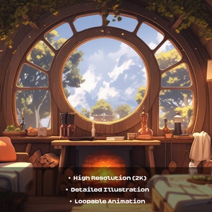 4 ANIMATED BACKGROUNDS | Cozy Lofi Hut Background | Cozy Looped Vtuber ...