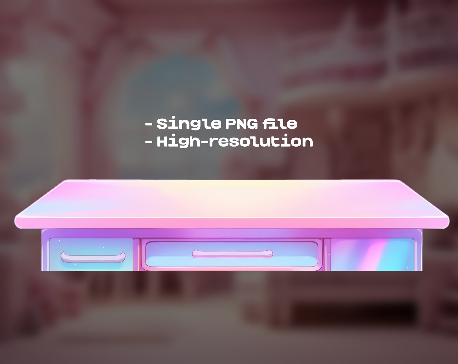 Vtuber Rainbow Metal Table Desk Asset | Assets for Vtuber - Props ...