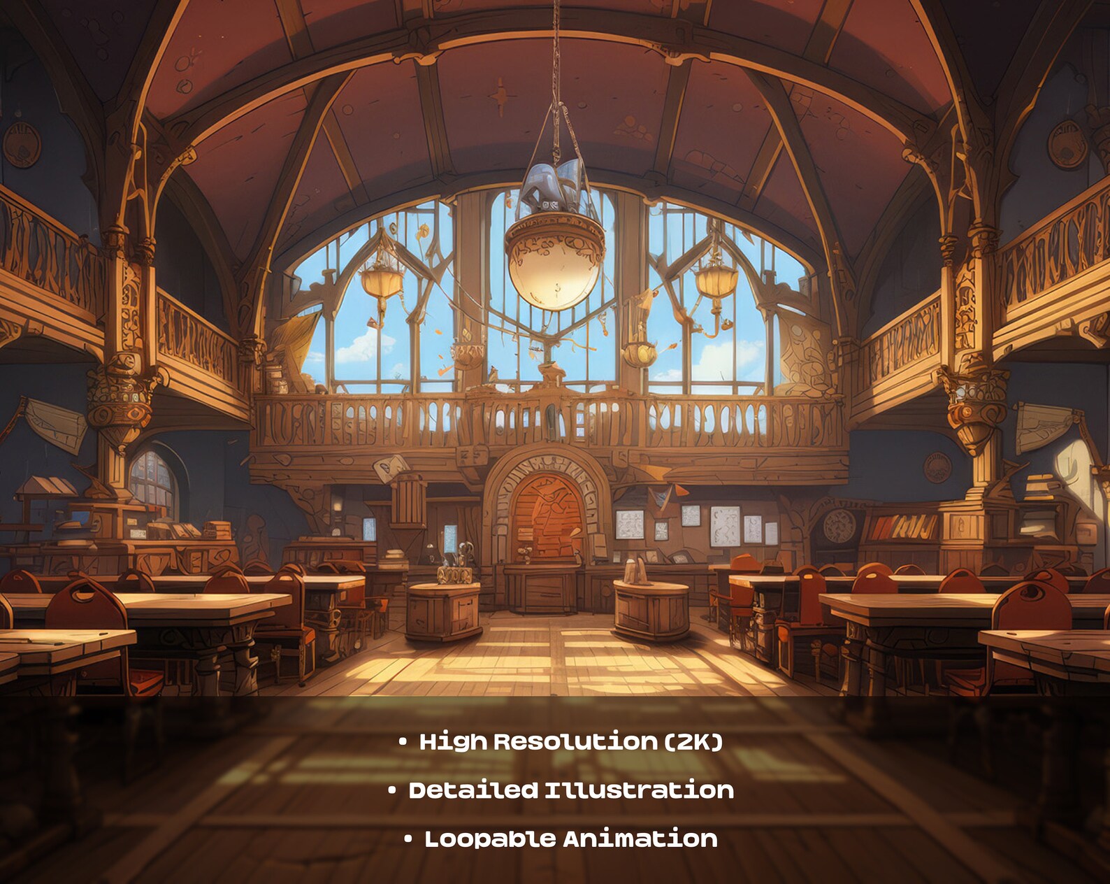 4 ANIMATED BACKGROUNDS School of Magic Background Fantasy - Etsy