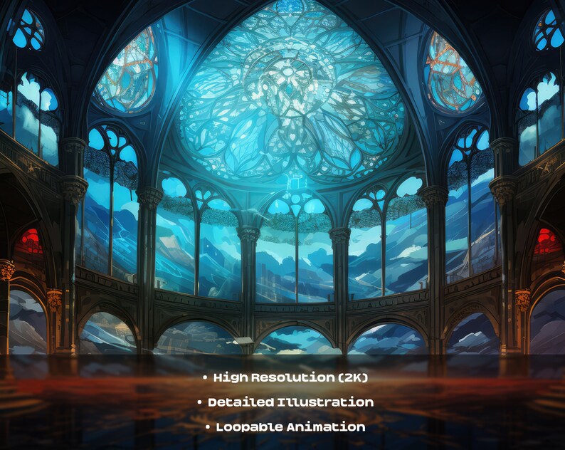 4 ANIMATED BACKGROUNDS | Gothic Cathedral Background | Gothic Looped ...