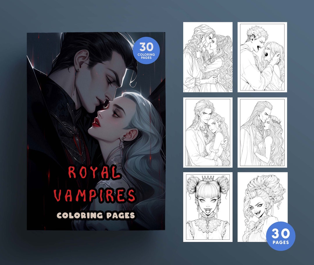 ROYAL VAMPIRES Coloring Book of Girls, Boys, Vampires, Dracula, Ghibli ...