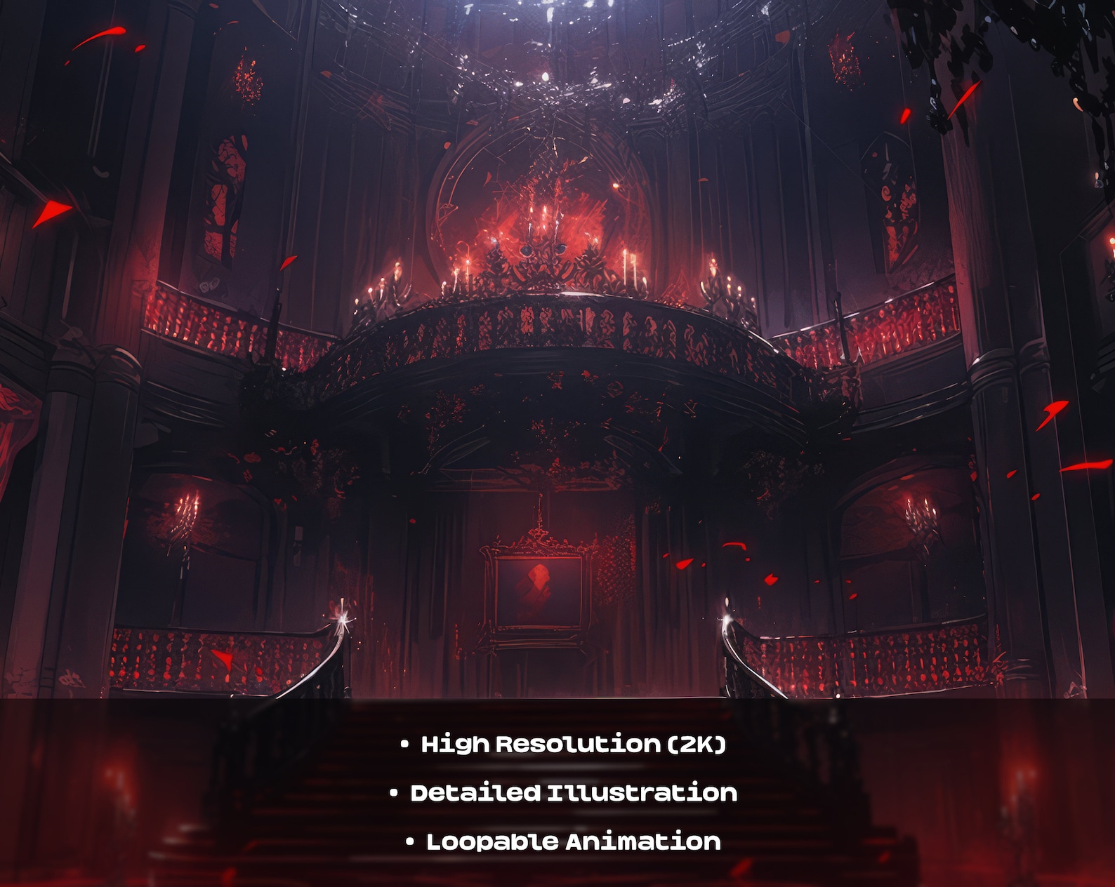 4 ANIMATED BACKGROUNDS | Vampire Castle Background | Vampire Looped ...
