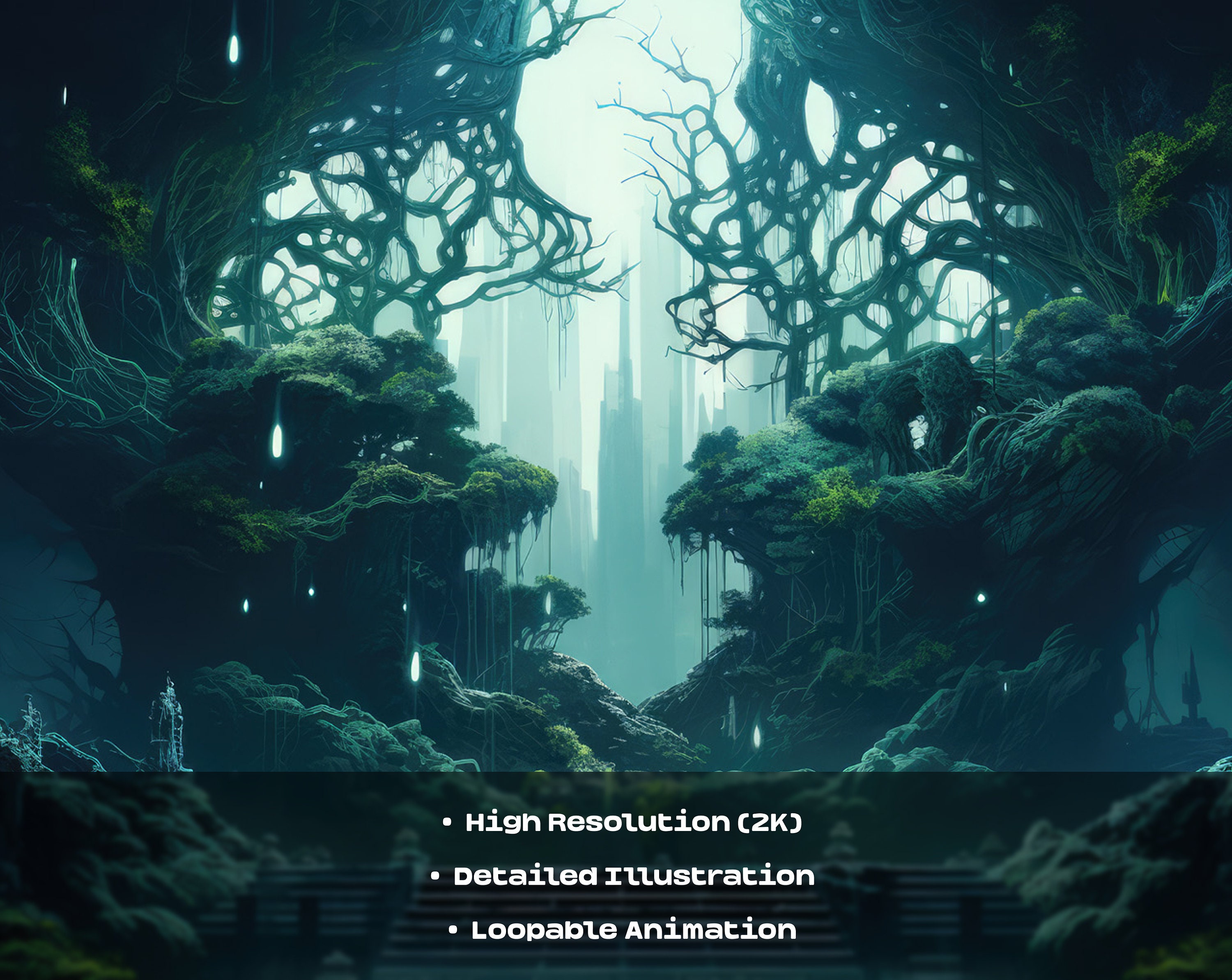 4 ANIMATED BACKGROUNDS Jungle Temple Background Forest Looped Vtuber ...