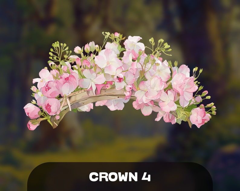 VTUBER 4 Spring Crowns Set, VTUBER Asset | High Quality PNG Files ...