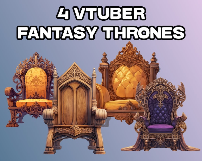 Vtuber Fantasy Throne PNG, Medieval Chair Assets (digital Download) - Etsy