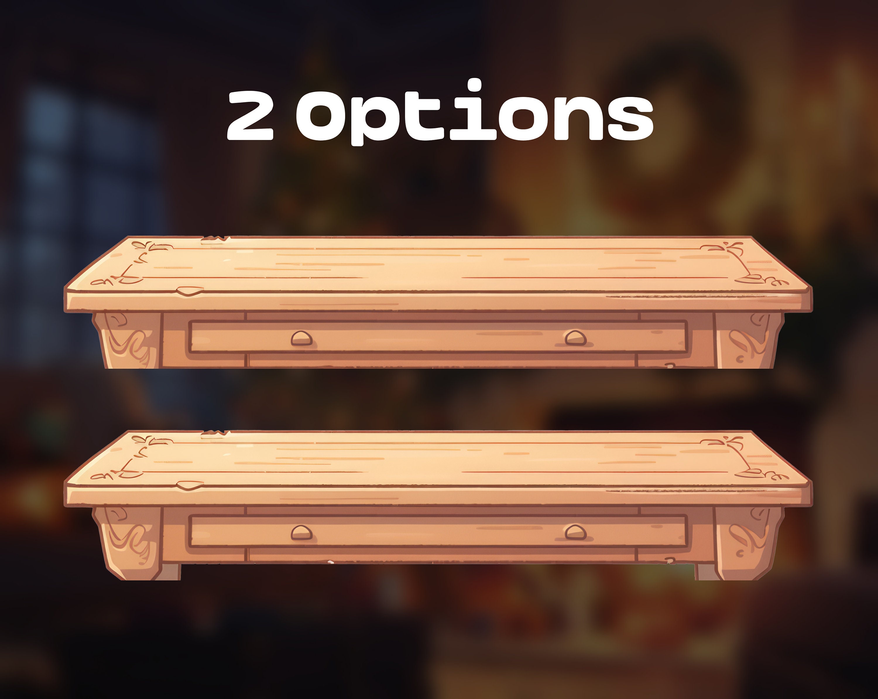 Vtuber Wooden Table Desk Asset Assets for Vtuber Props Accessory ...