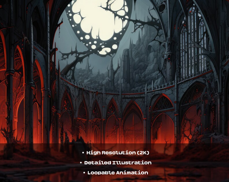 4 ANIMATED BACKGROUNDS Vampire Castle Background Vampire - Etsy