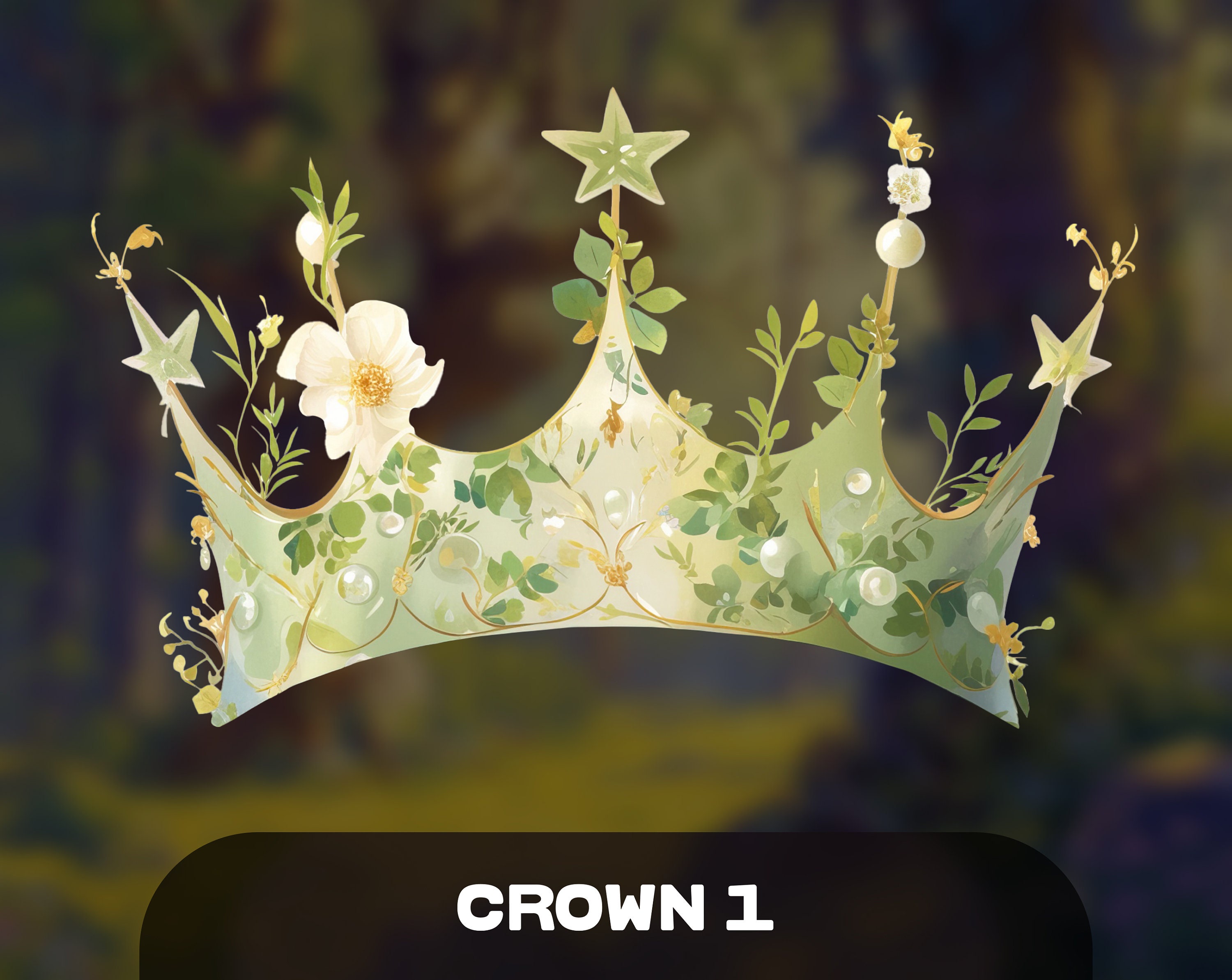 VTUBER 4 Spring Crowns Set, VTUBER Asset | High Quality PNG Files ...
