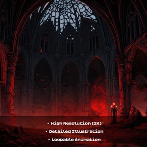 4 ANIMATED BACKGROUNDS | Vampire Castle Background | Vampire Looped ...