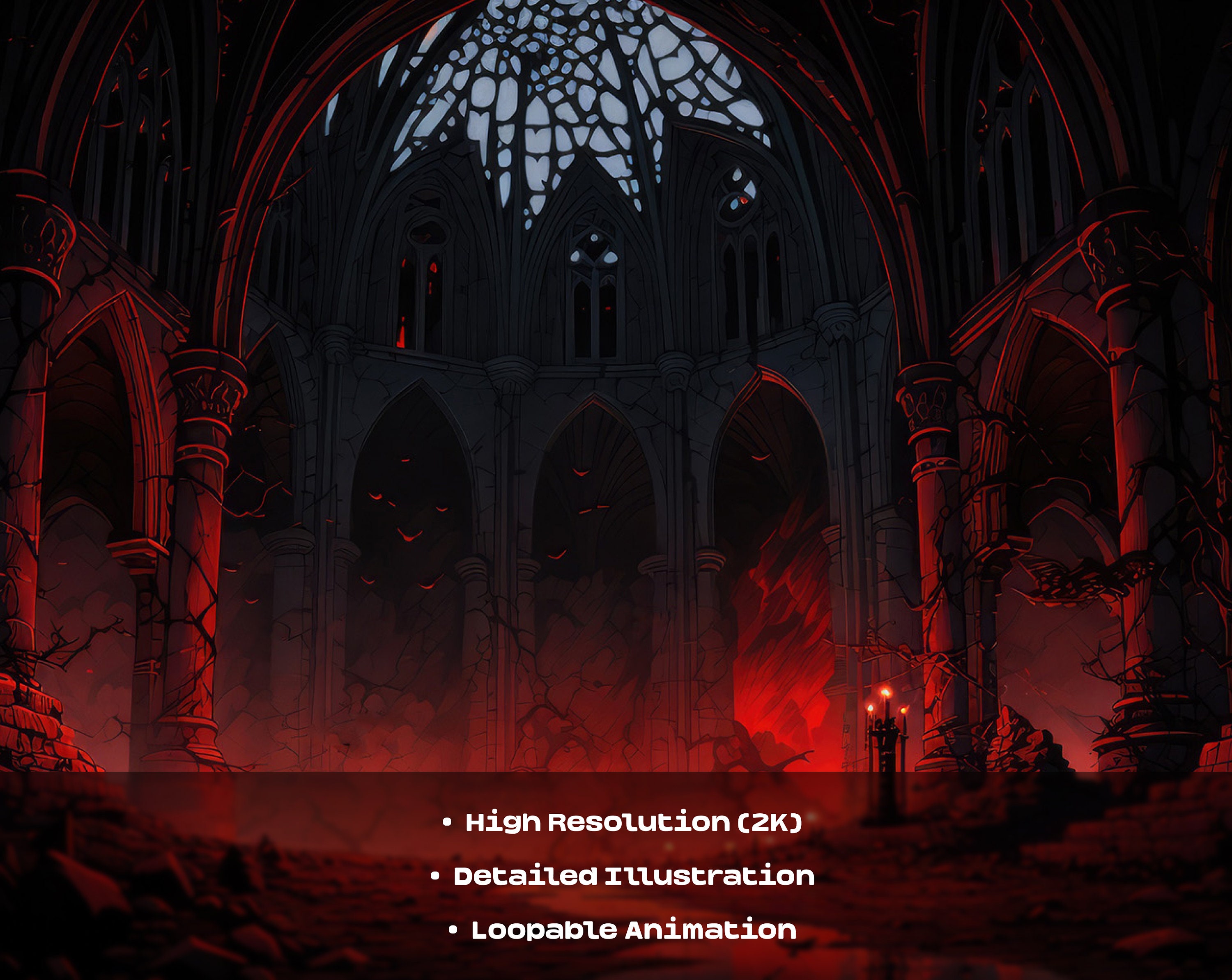 4 ANIMATED BACKGROUNDS | Vampire Castle Background | Vampire Looped ...