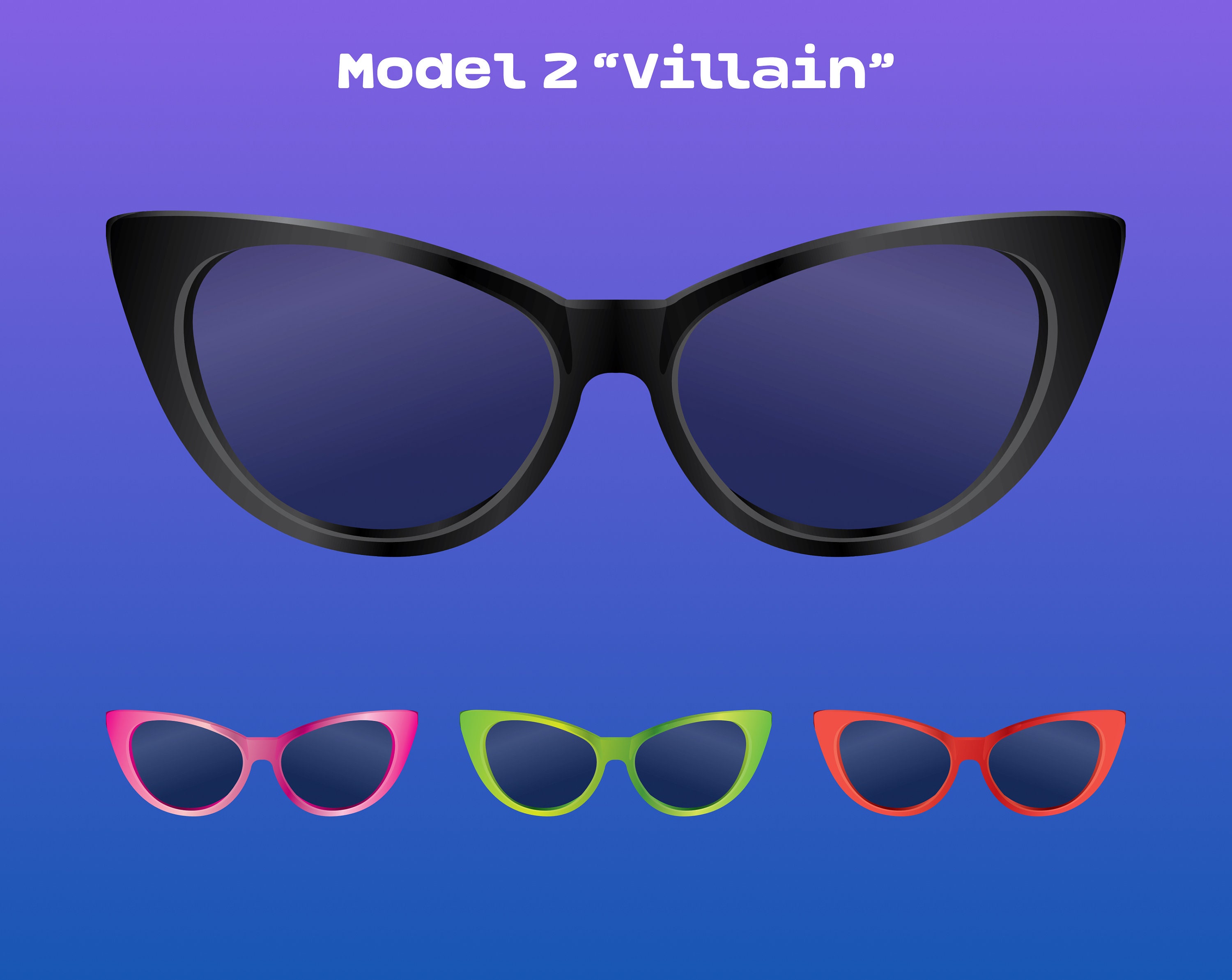 Vtuber Modern Glasses Assets | Vtuber Glasses Pack | Circle Glasses ...