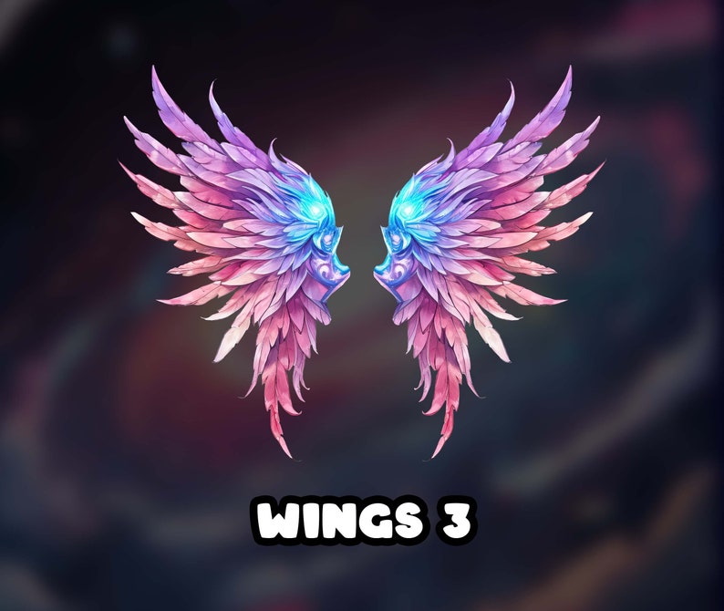 VTUBER Galaxy, Sci-fi, 4 Wings Set | Fantasy Wings | God Wings | Vtuber ...