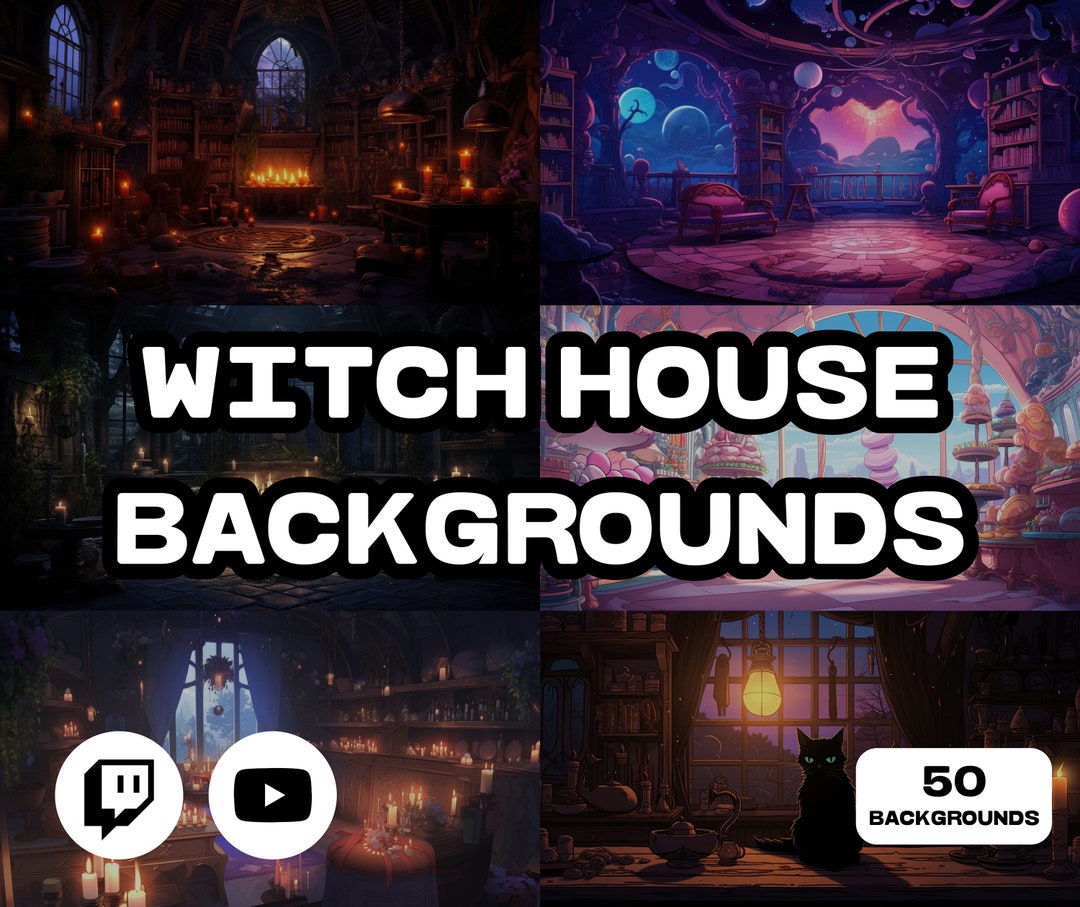 50 Vtuber Backgrounds, Witch Rooms, Witch House, Stream Background ...