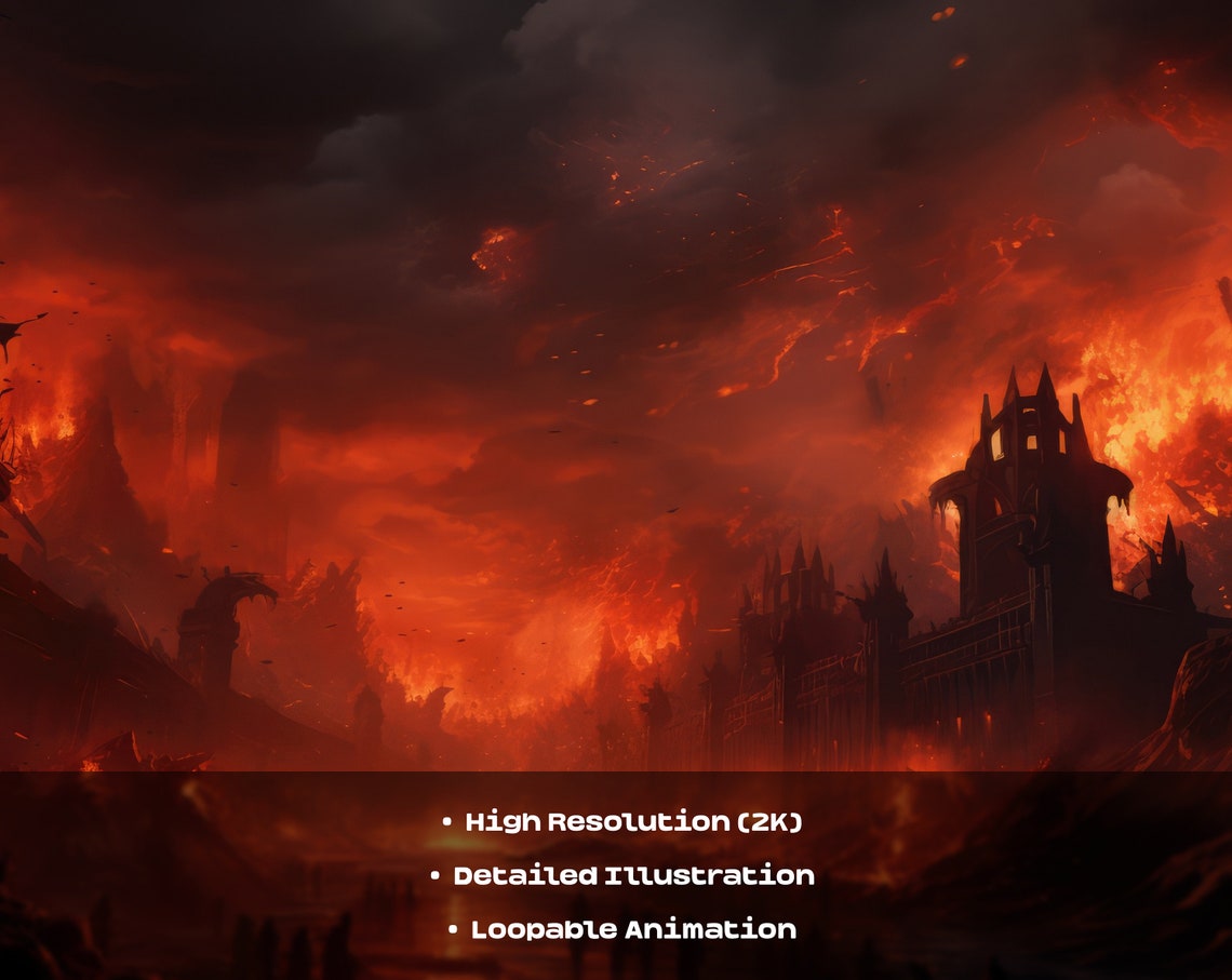 4 ANIMATED BACKGROUNDS | Demonic Hell Background | Netherworld Looped ...
