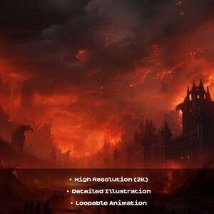 4 ANIMATED BACKGROUNDS | Demonic Hell Background | Netherworld Looped ...