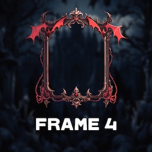 4 Webcam Frame Vampire / Vampire Stream Frame / Vtuber / Gothic / Red ...