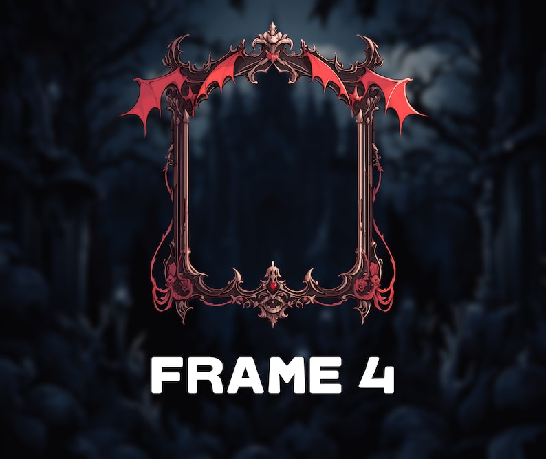 Vampire Webcam Frames, Gothic Red Overlay (PNG Digital Download) - Etsy
