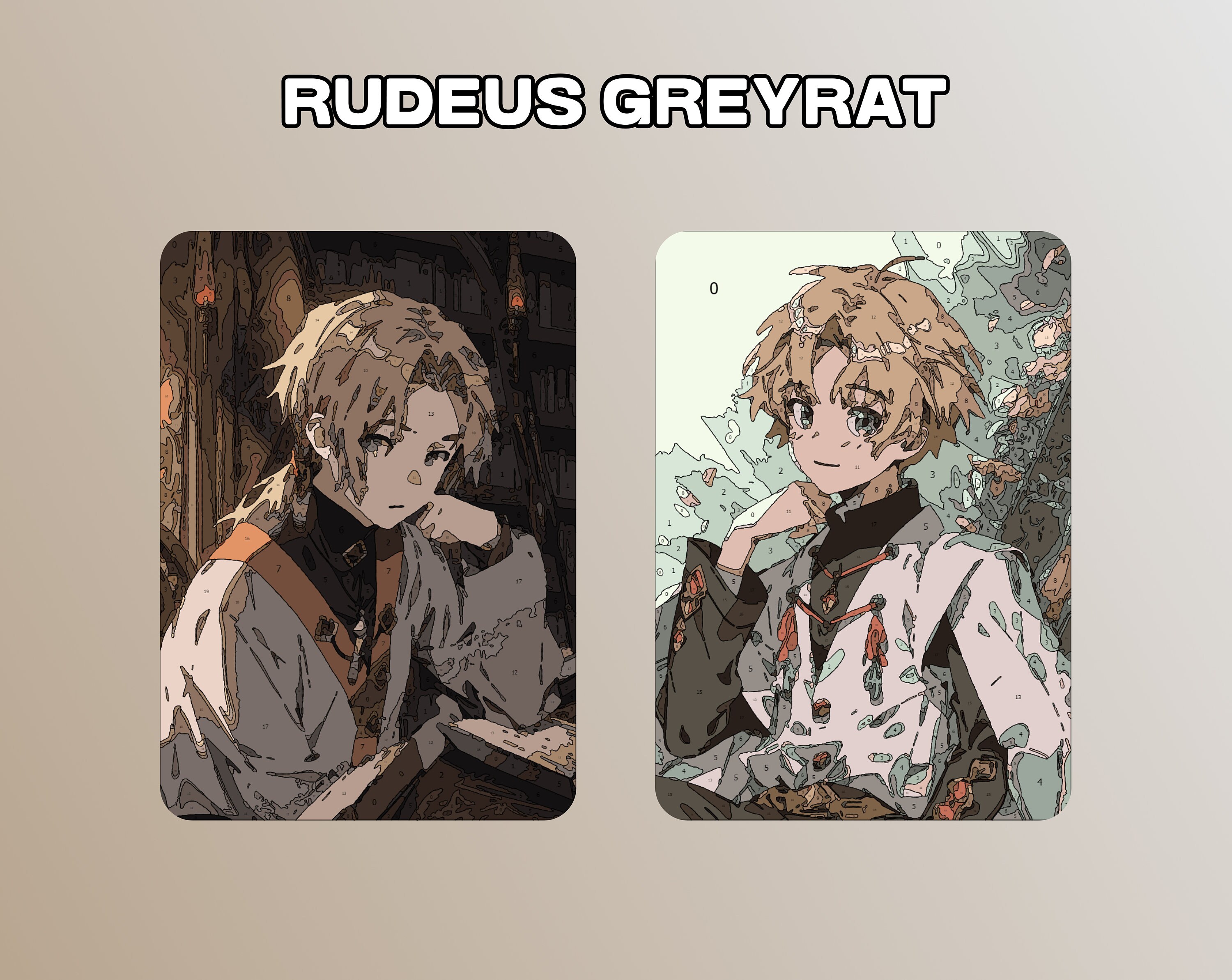 Mushoku Tensei / Jobless Reincarnation Paint by Number 10 Illustrations ...