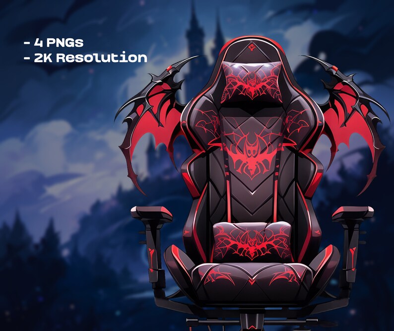 VTUBER Chair, Throne 4 Vampire, Demonic Gothic Chairs, VTUBER Asset ...