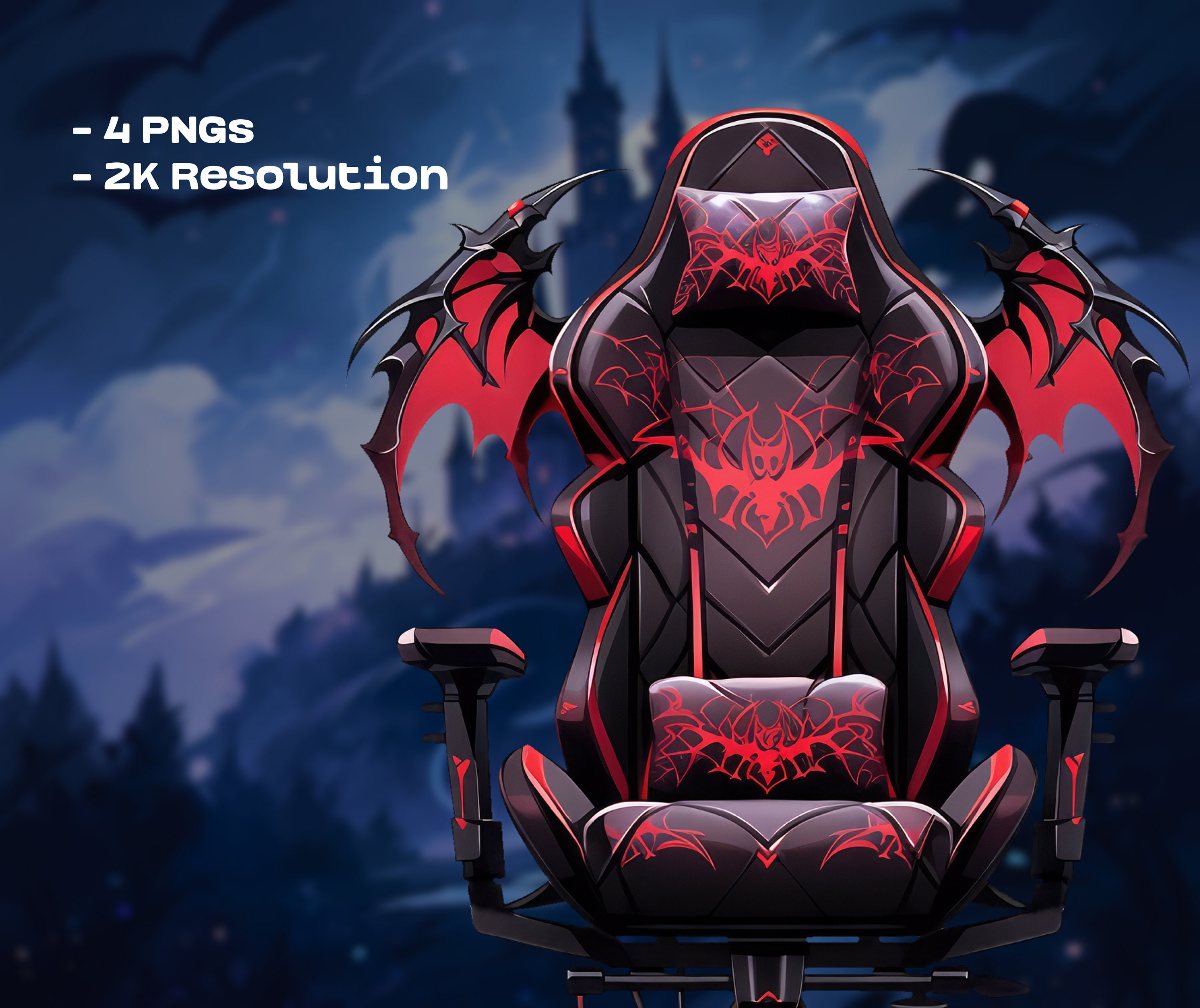 VTUBER Chair, Throne 4 Vampire, Demonic Gothic Chairs, VTUBER Asset ...