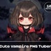 Chibi Vampire Girl Pngtuber | Cute Ready Vampire Avatar for Streaming ...