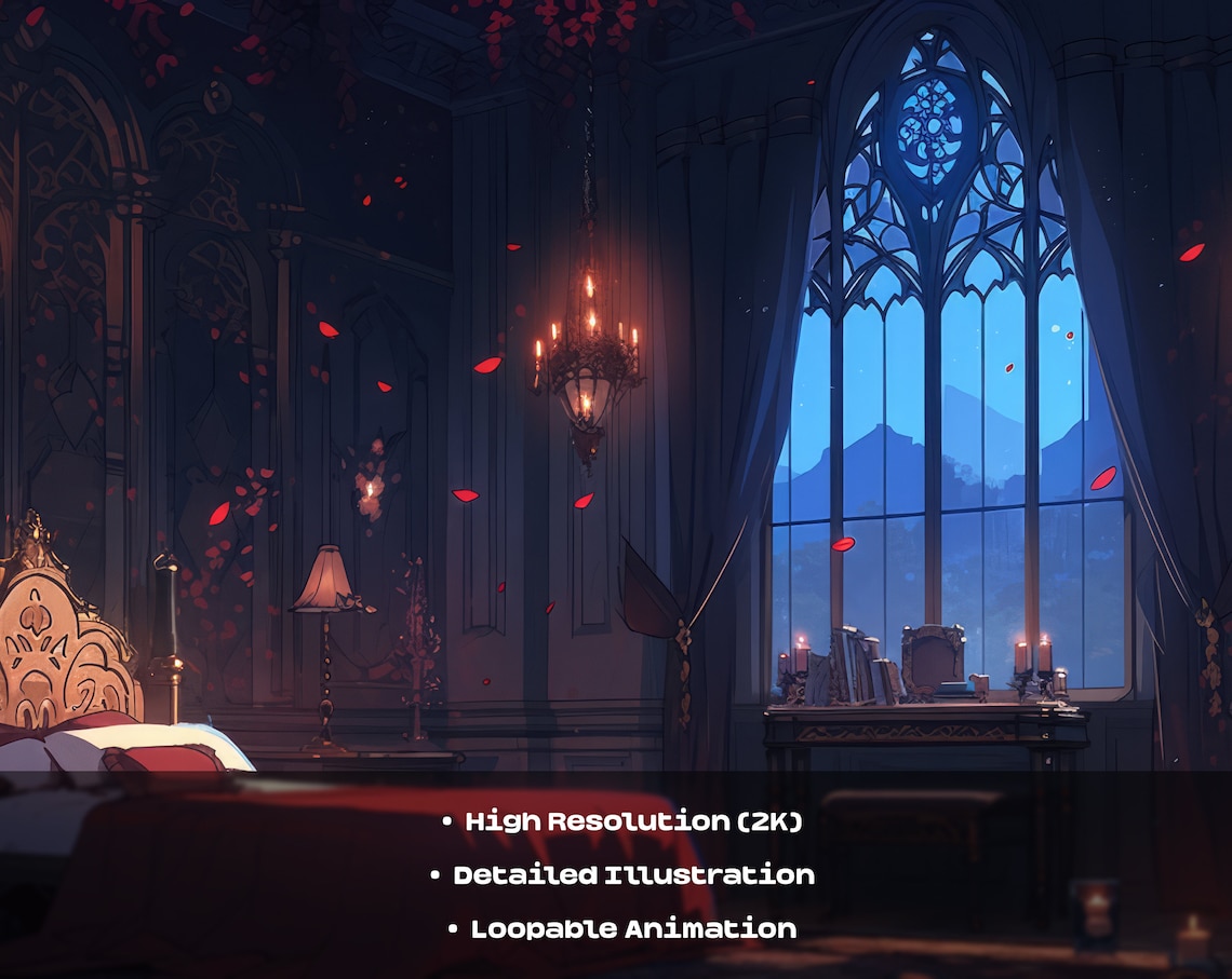 4 ANIMATED BACKGROUNDS Vampire Castle Background Vampire - Etsy