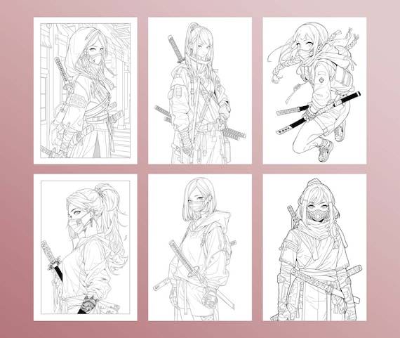 Anime Ninja Coloring Pages
