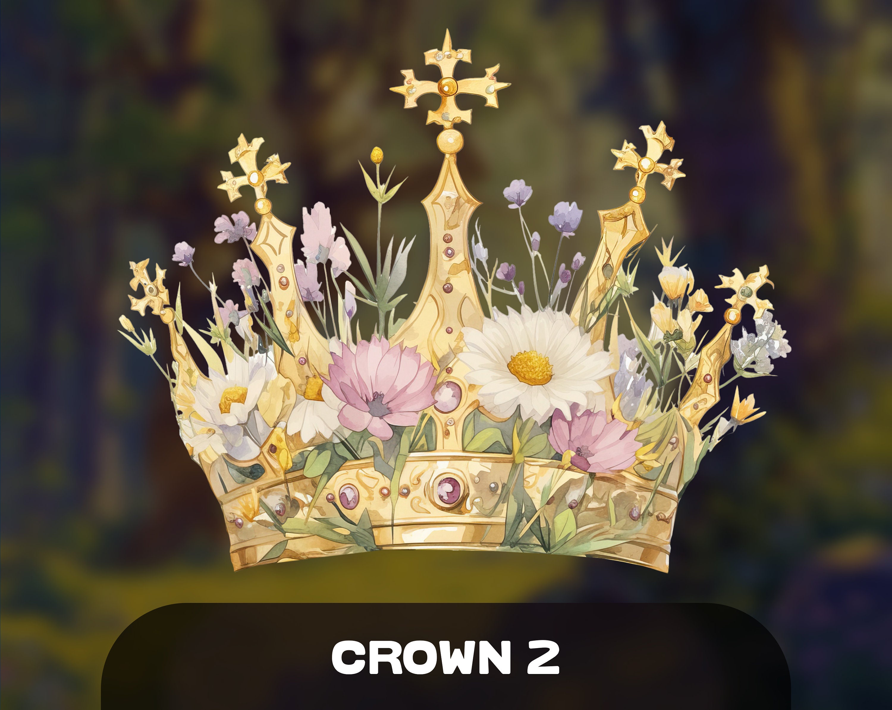 VTUBER 4 Spring Crowns Set, VTUBER Asset | High Quality PNG Files ...