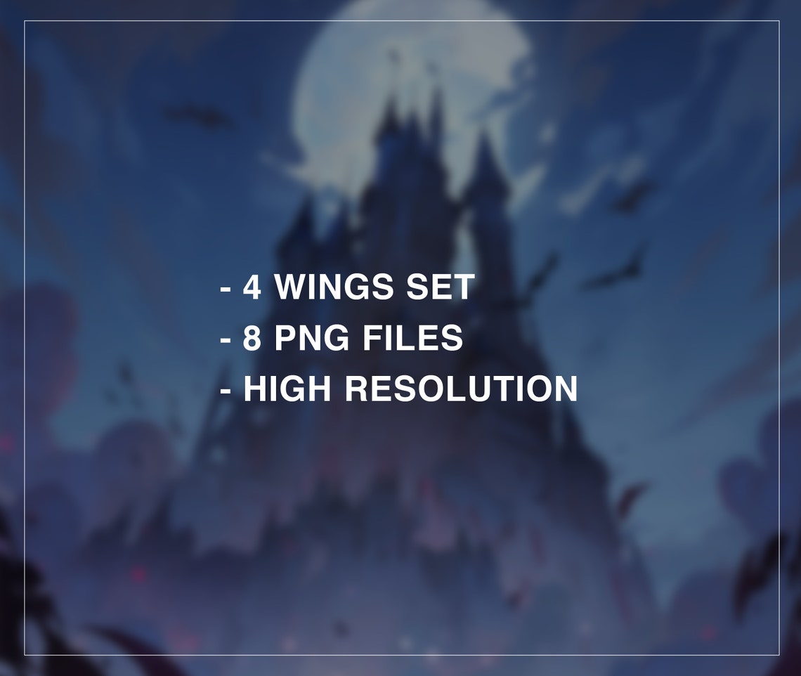 VTUBER Vampire, Demonic, Ghost 4 Wings Set | Bat or Demon Wings ...