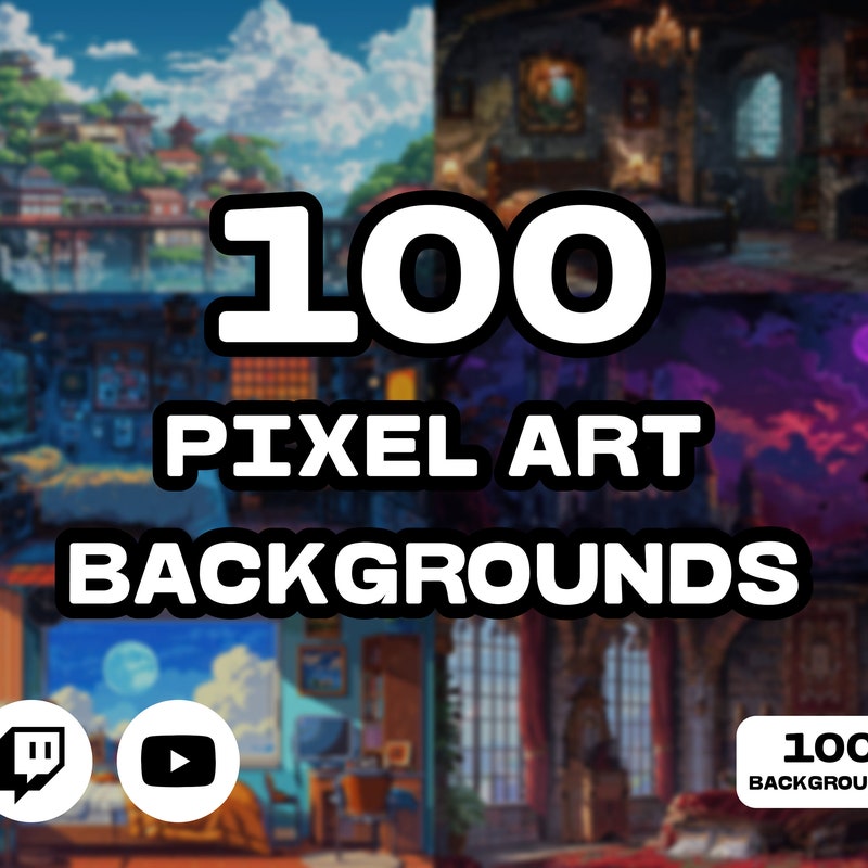 Pixel Art Background Twitch - Etsy