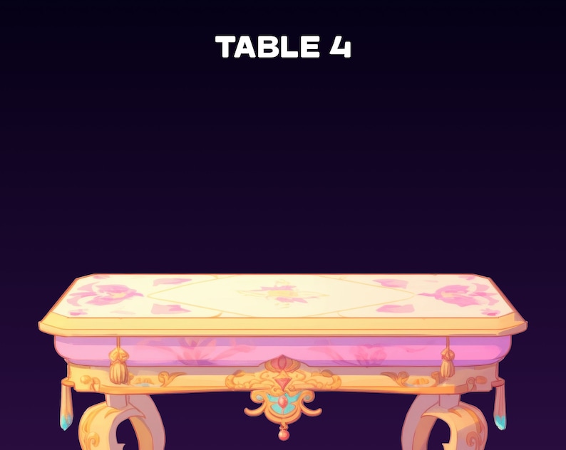 4 Vtuber Fantasy Tables Set / Desk Asset | Assets for Vtuber - Props ...