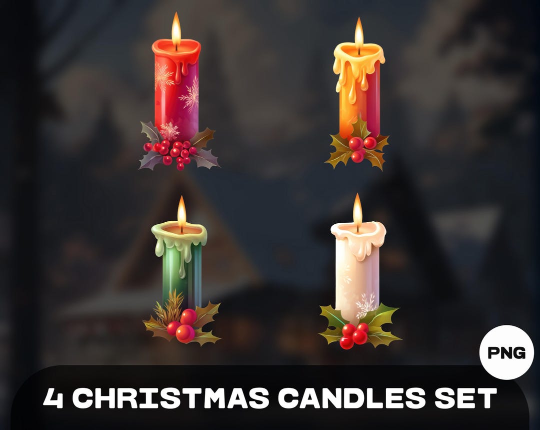 Vtuber Christmas Candle Set, PNG Files (digital Download) - Etsy