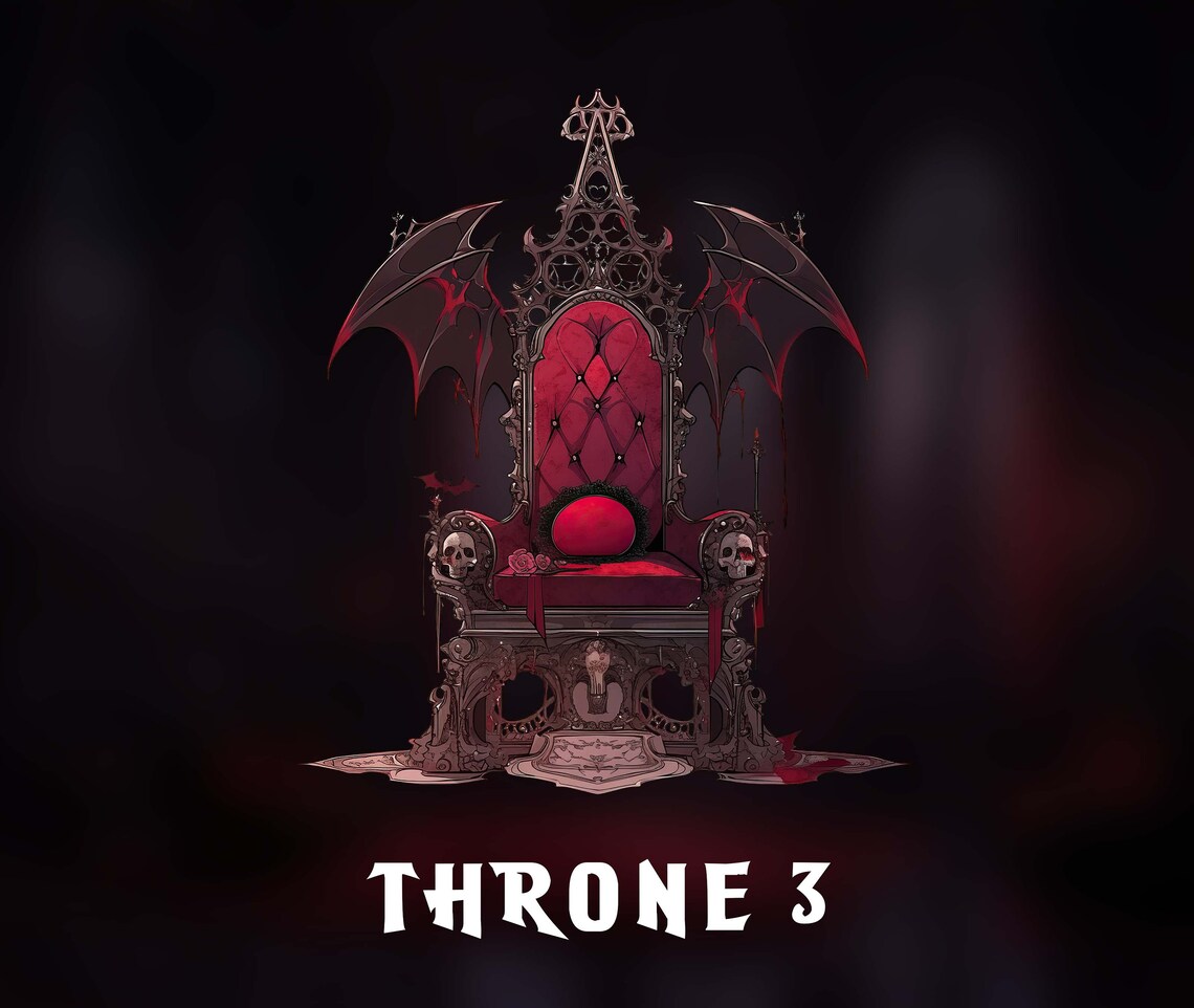 VTUBER Chair Throne 4 Vampire Demonic Gothic Chairs - Etsy