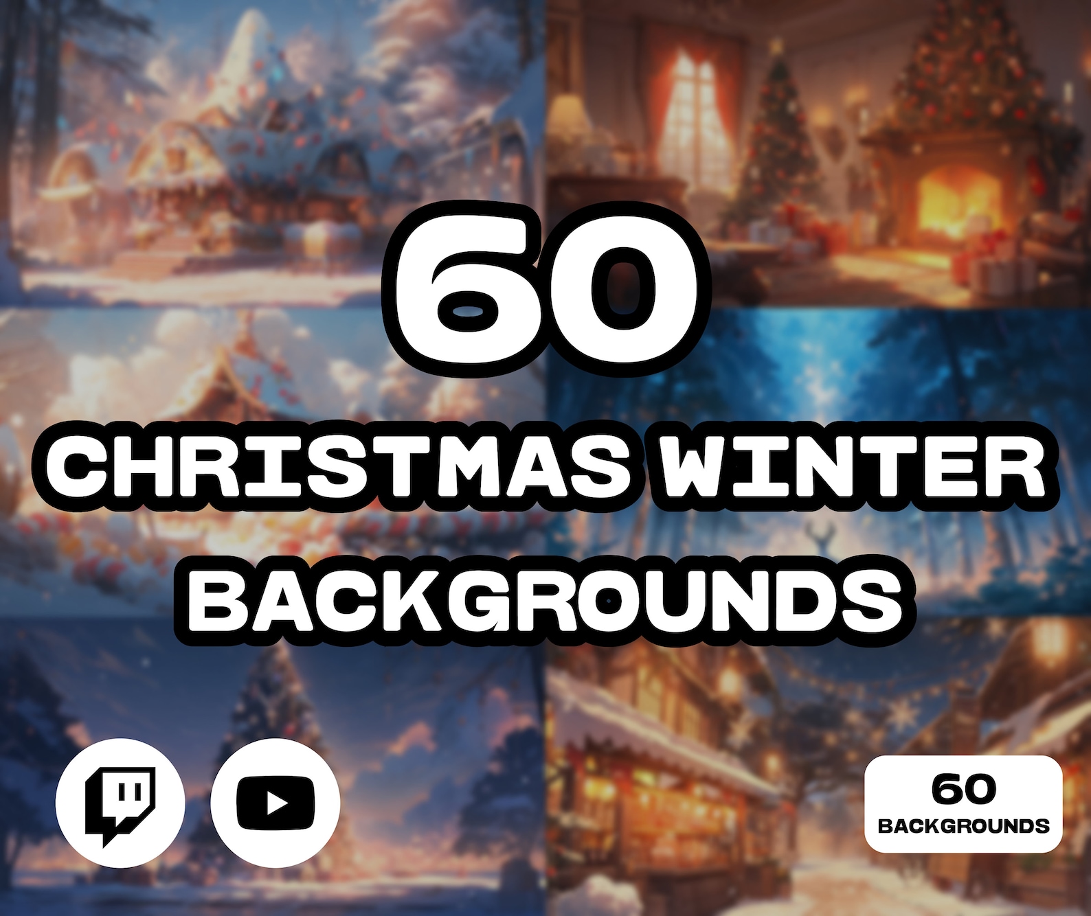 60 Vtuber Christmas Backgrounds, Lofi Rooms, Stream Background, Virtual ...