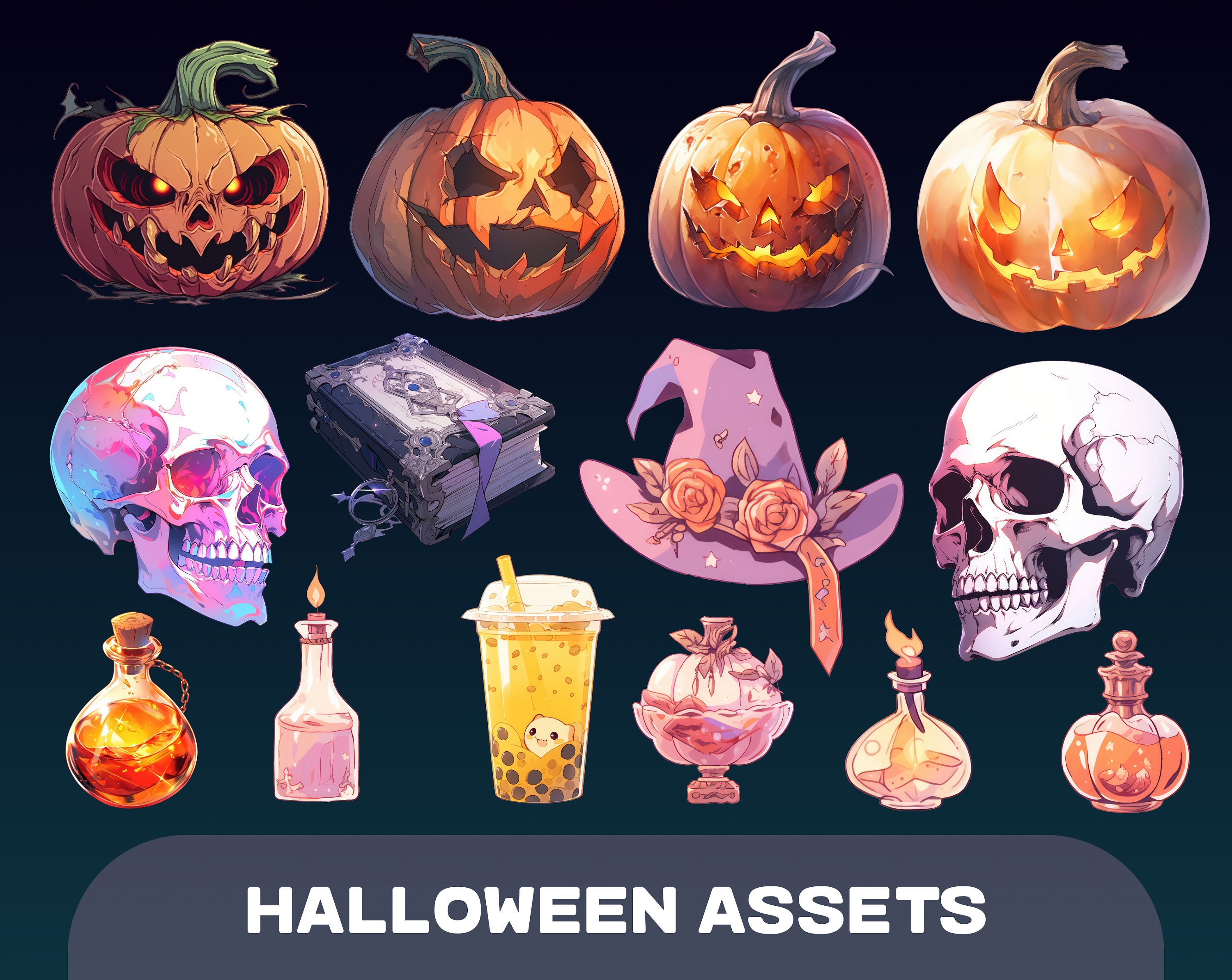 50 VTUBER Assets Bundle, VTUBER Asset | High Quality PNG Files ...