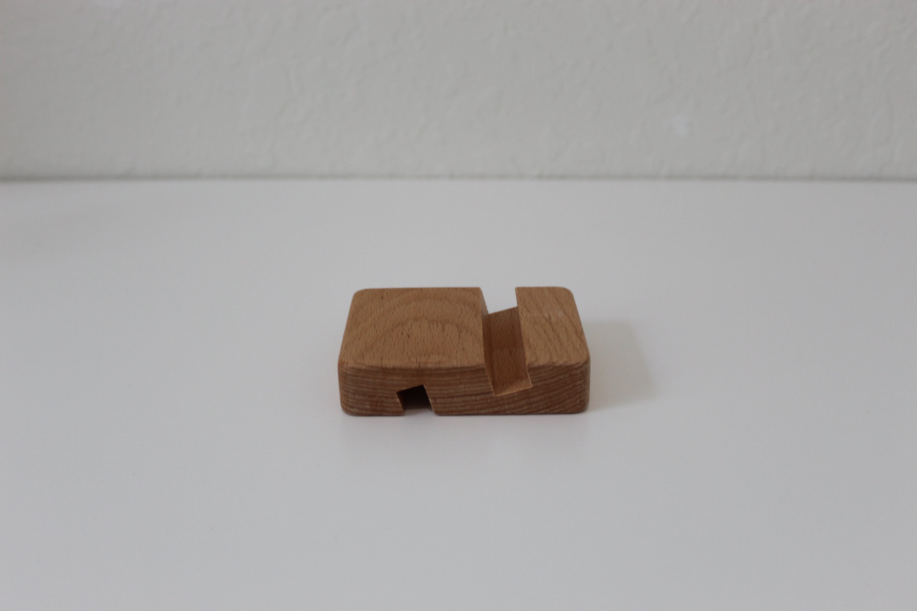 Handcrafted Wooden Countertop Phone Holder - Elegant - Rustic Wooden ...