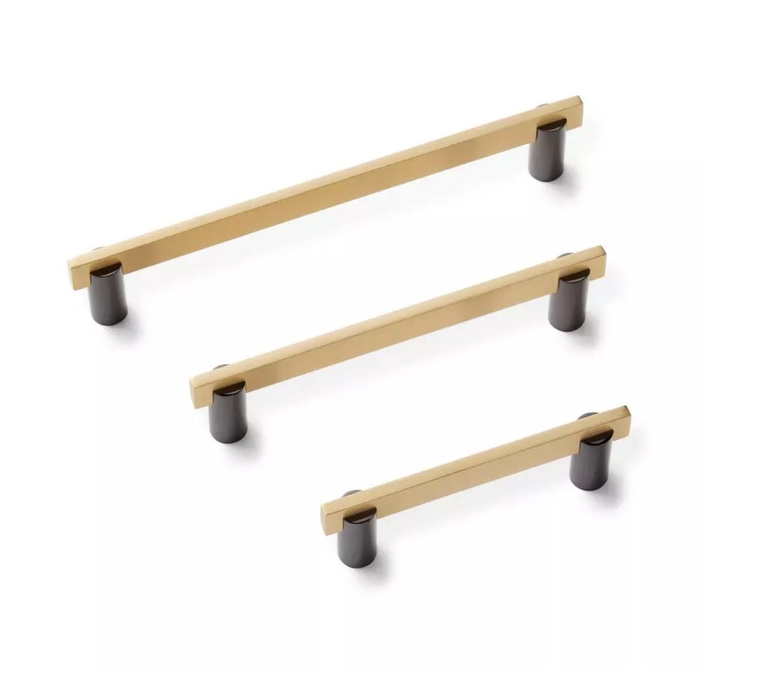 Modern Two Tone Solid Brass Cabinet Handles: Elegant Hardware for ...