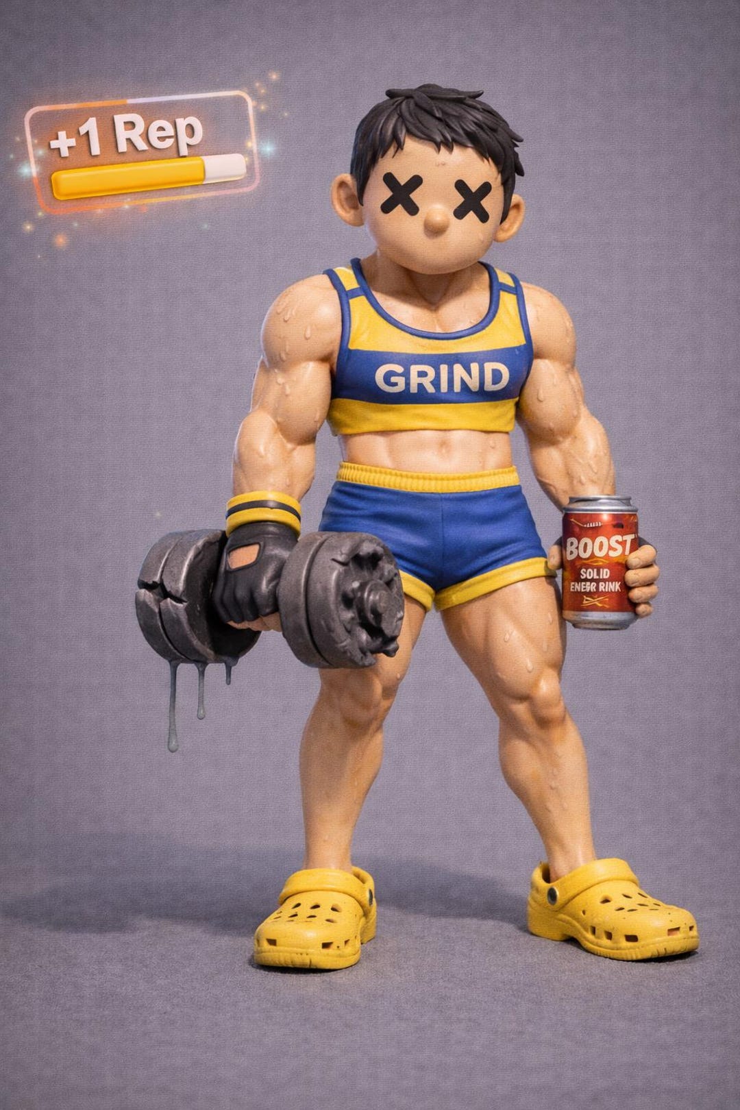 Gym Bro Resin Figure – Funny Fitness Collectible – Muscle Toy Statue ...