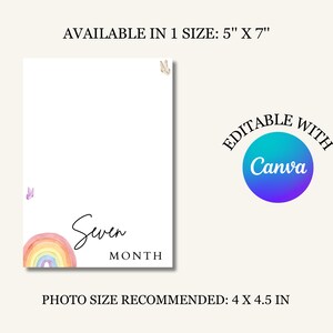 Editable Pastel Rainbow Monthly Photo Banner - Customizable Monthly ...