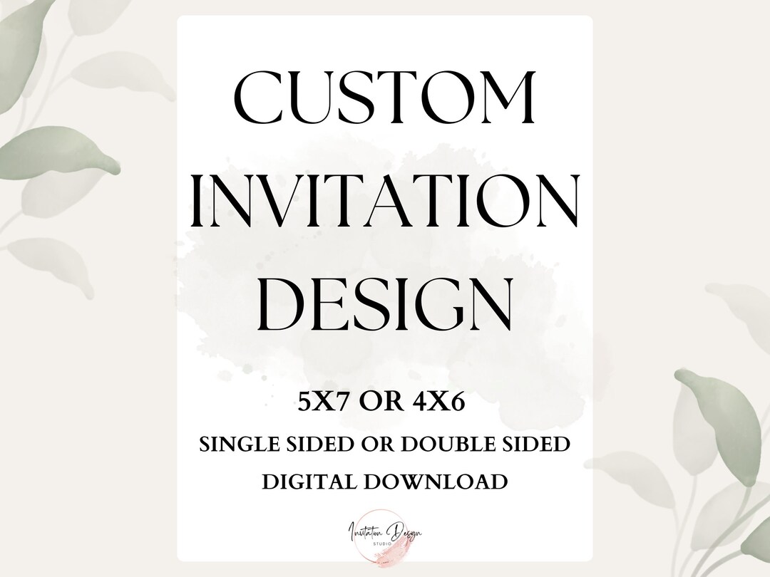 Custom Invitation for Birthday Invite Create Your Own Invite Custom ...