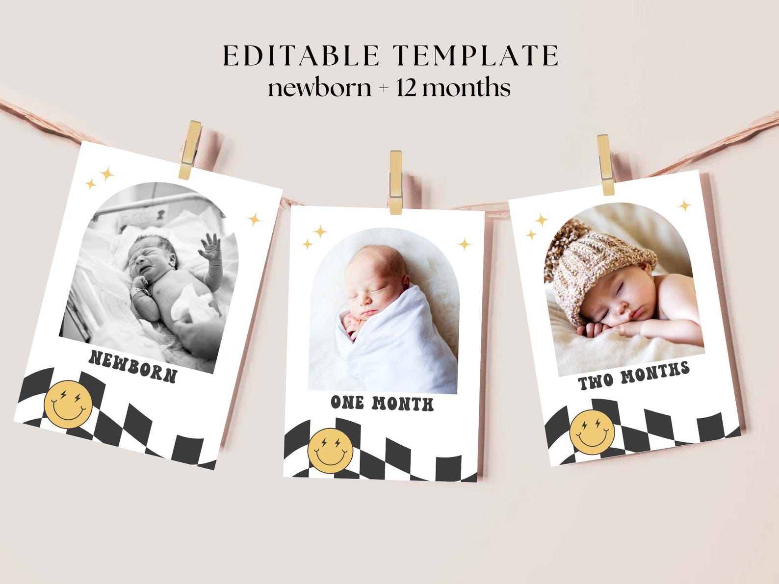 One Happy Dude Monthly Photo Banner, First Birthday Photo Banner ...