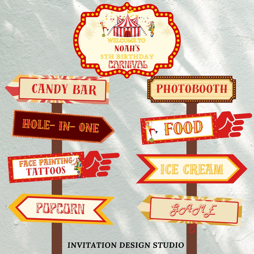 Circus Theme Party Circus Theme Decor Carnival Theme Decor Direction ...