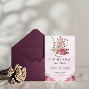 Mother's Day Tea Party Invitation Afternoon Tea Party Invitation Ladies ...